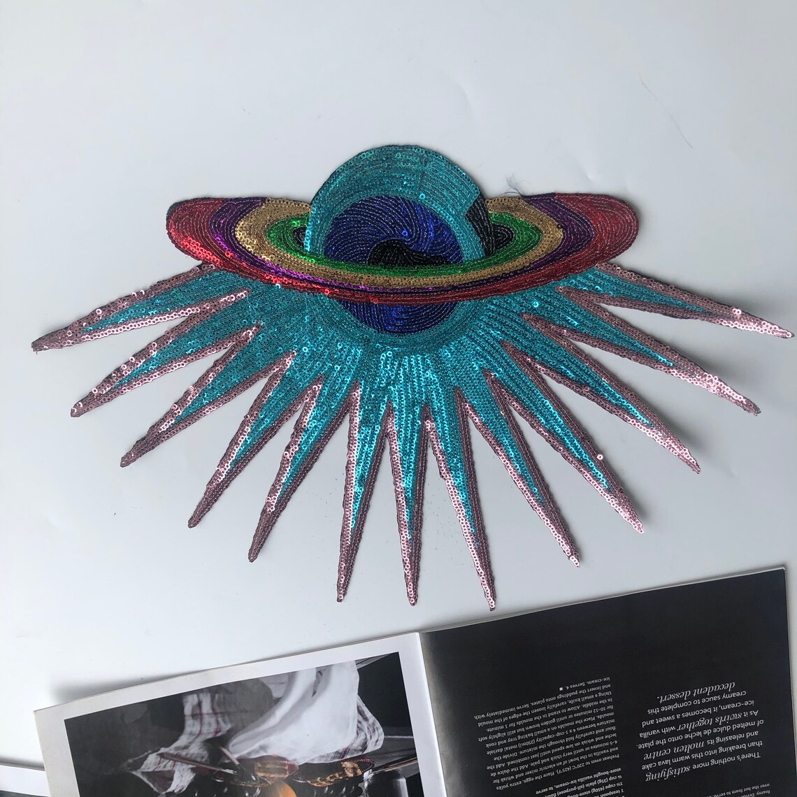 Large Sparkling Sequin Planet Ship Patch Sequin Patch - Etsy