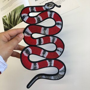 Snake Patch, Embroidered Snake Patch, Embroidered Snake Patch, Fabric ...