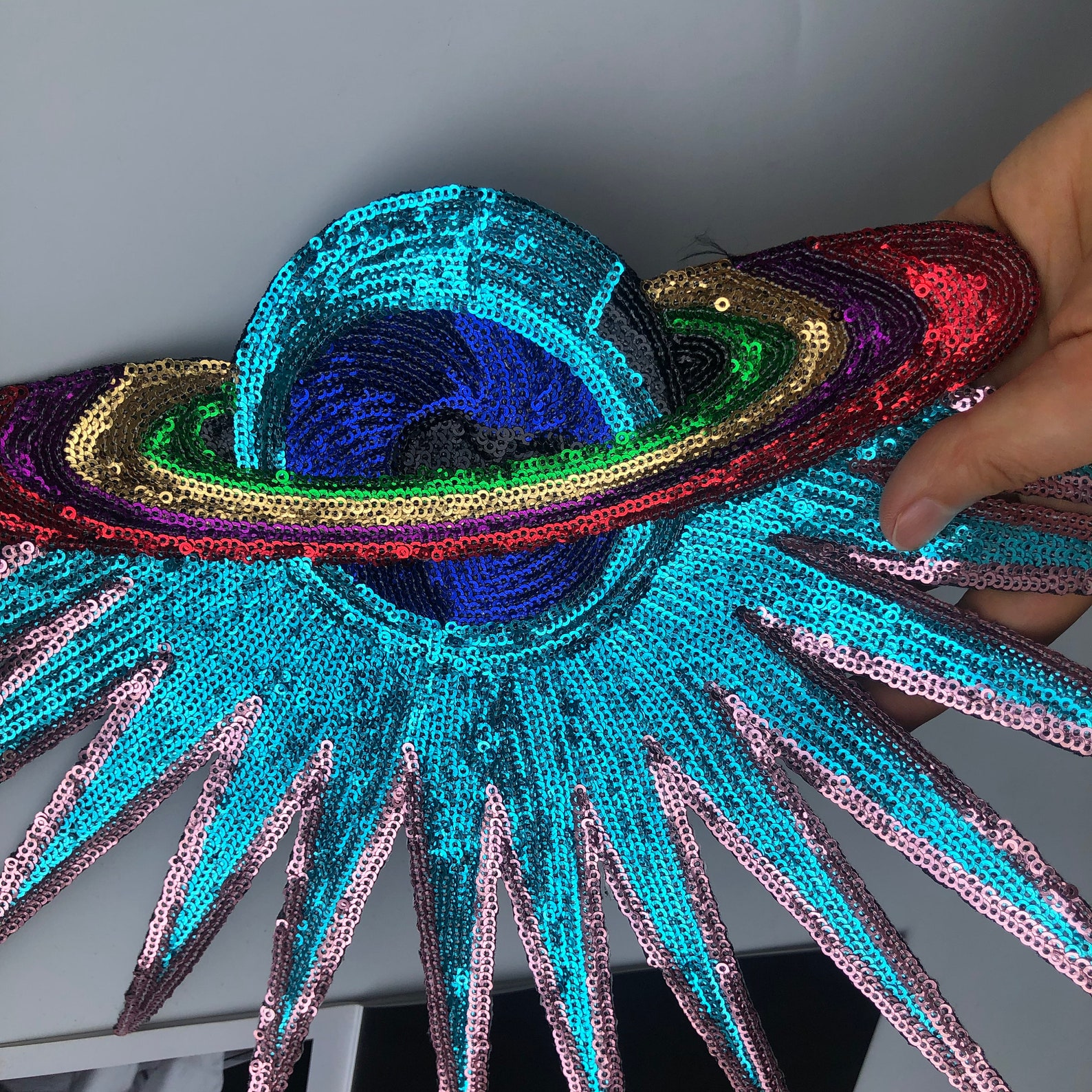 Large Sparkling Sequin Planet Ship Patch Sequin Patch - Etsy