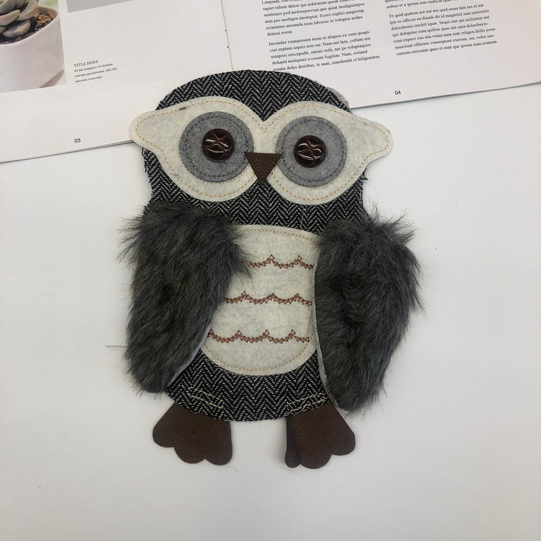 Checker Plush Owl Patch, 2 Sizes of Plush Owl Stitching Patch - Etsy