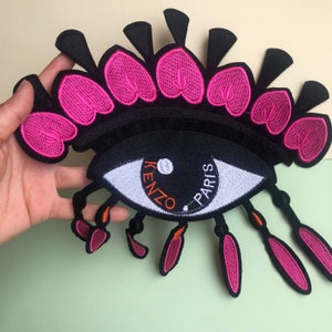 Embroidered Eye Patch, Pink Large Eye Patch, Embroidered Patch, Patch ...
