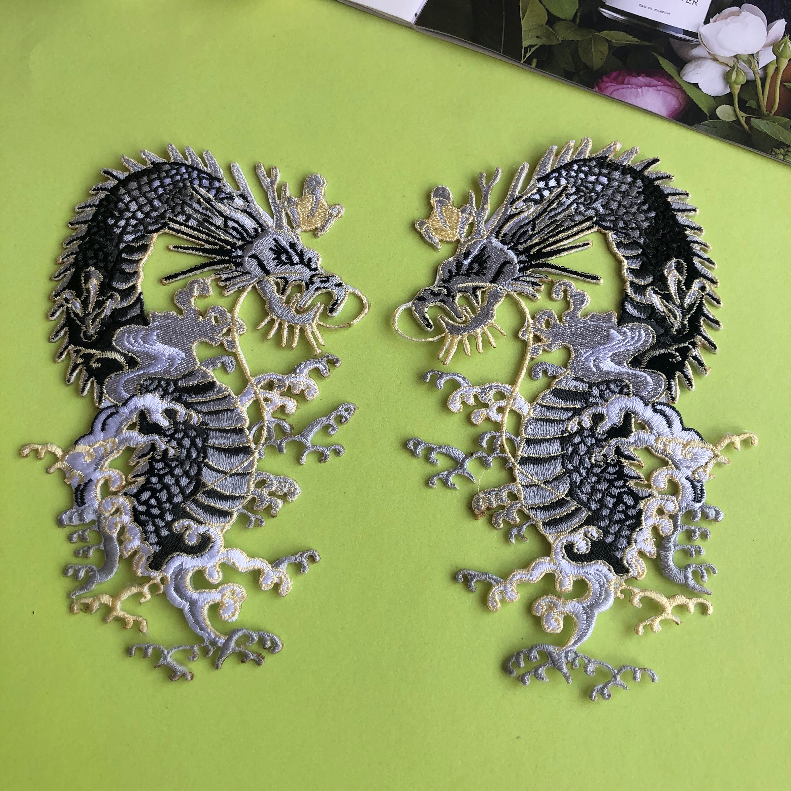2PC Dragon Embroidery Patch Dragon Embroidery Patch Decal - Etsy