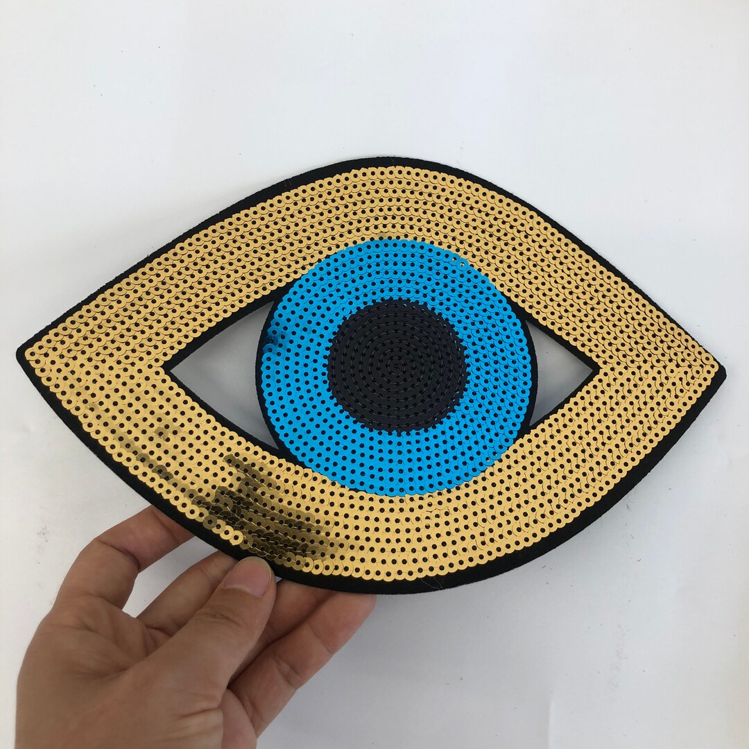 Eye Sequin Patch, Golden Eye Patch Make a Hole in Your Jeans Add to ...