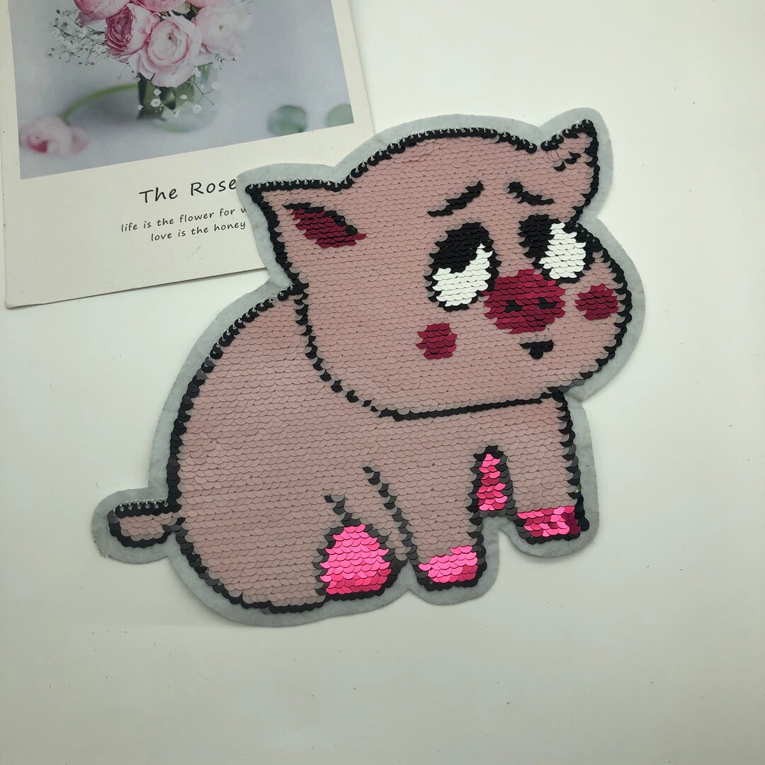 Baby Pig, Reversible Baby Pig Decal Patch, Sewing Decal Patch - Etsy