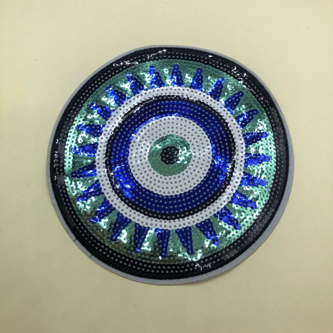 Large Sequin Circular Eye Mask Evil Eye Mask Iron Eye Mask - Etsy