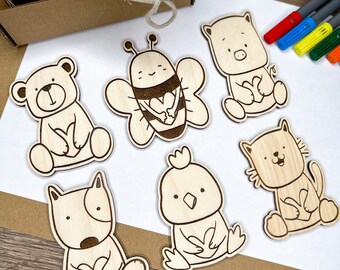 Wooden Coloring - Etsy