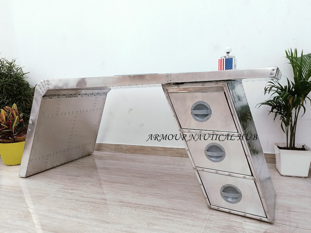 Aviator Wing Desk Aluminum Home and Office Furniture - Etsy