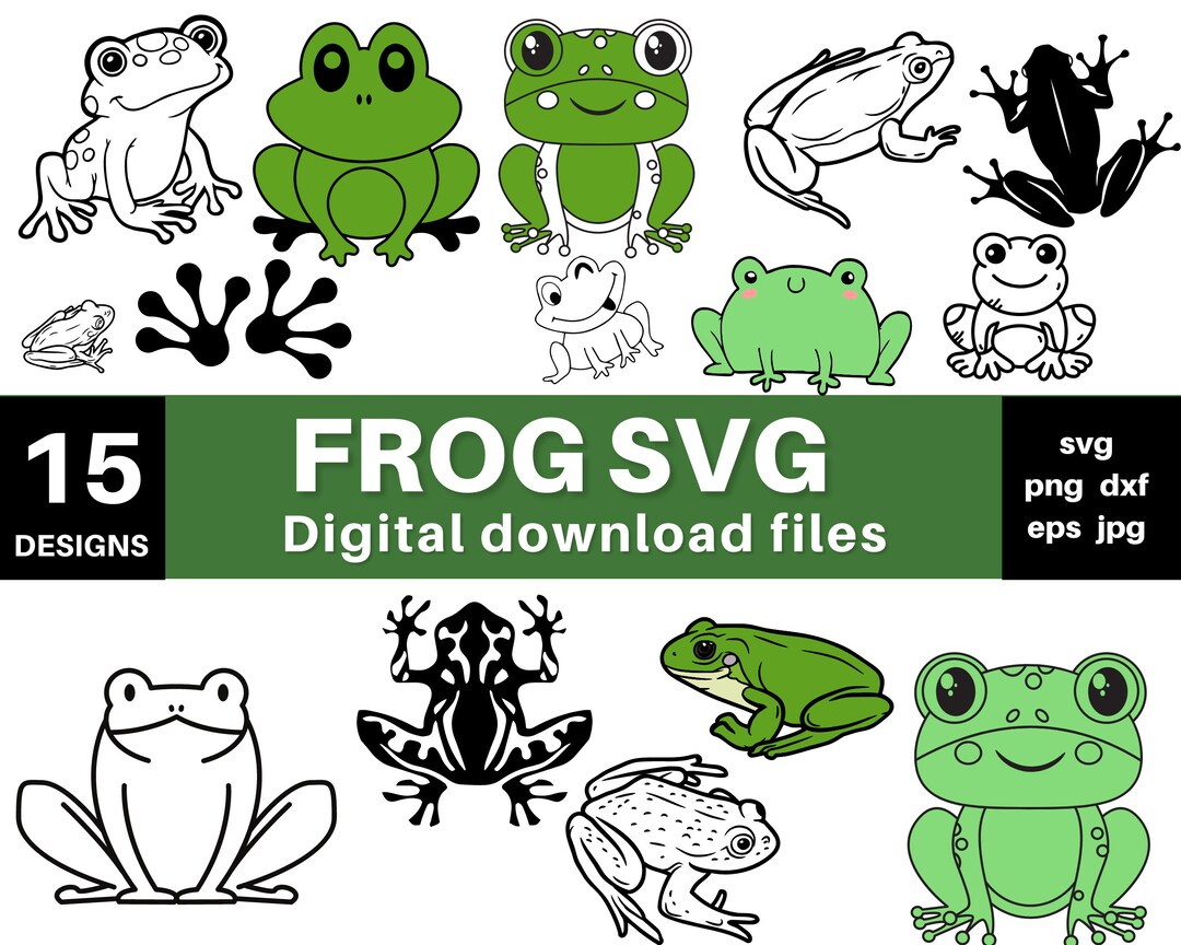 Frog Svg Frog Clipart Cute Frog Svg Frog Cut File Frog - Etsy New Zealand