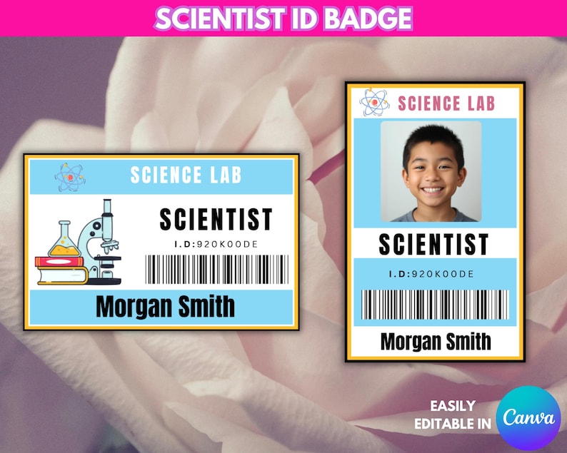 Editable Scientist ID Badge Template, Science Lab Pretend Play ...