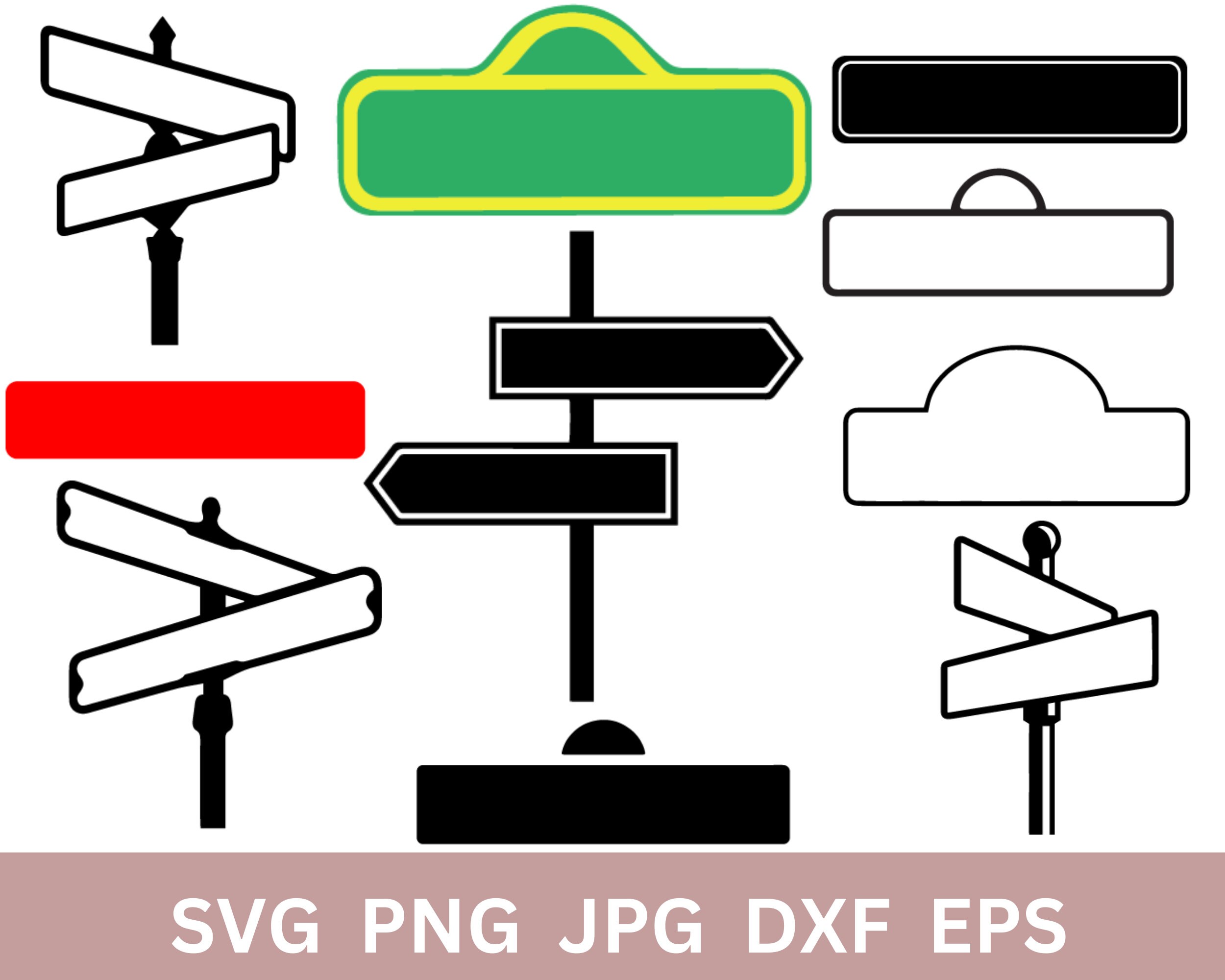 Street Sign Svg Street Sign Png Street Sign Clipart Custom - Etsy