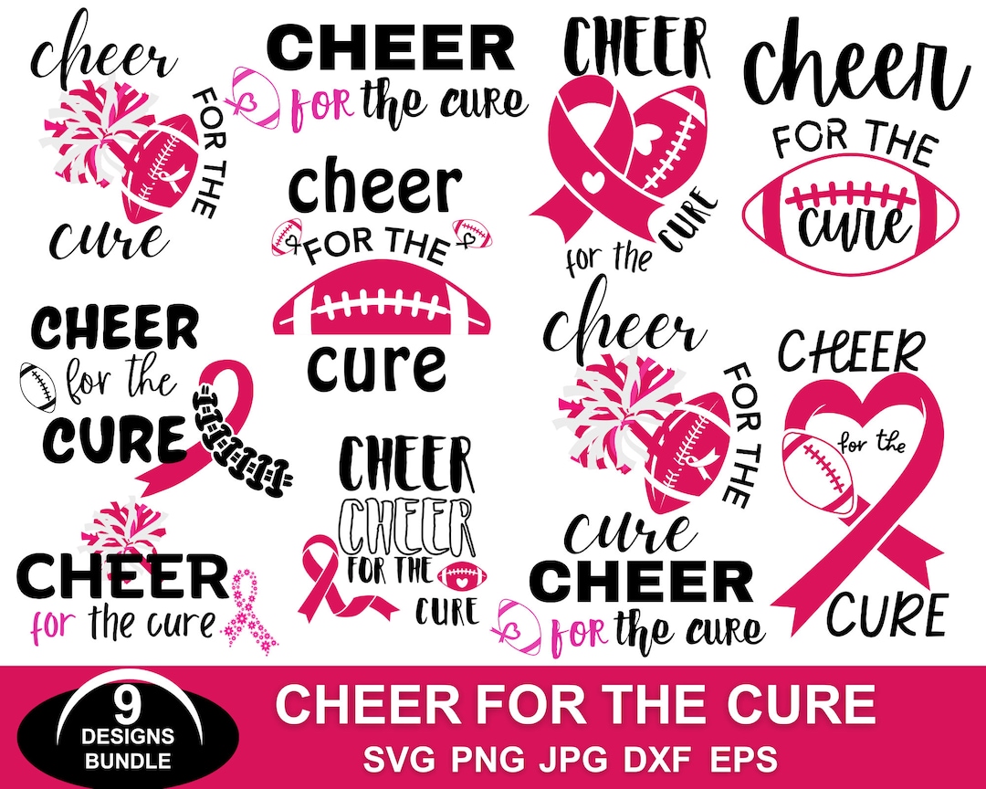 Cheer for A Cure Svg, Breast Cancer Svg, Cheer Mom Svg, Pink Ribbon Svg ...