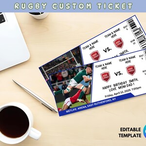 Customizable Rugby Game Ticket Template (instant Download ...