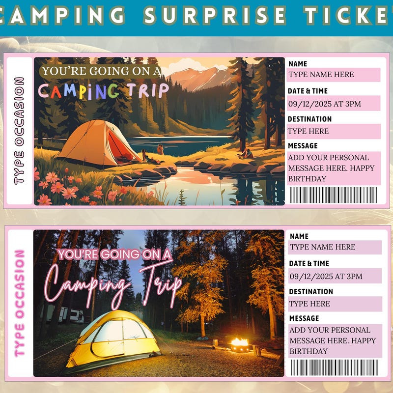 Camping Invitations - Etsy