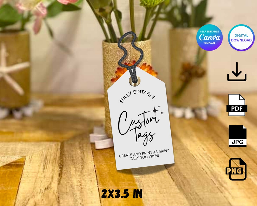 Editable Tags, Calligraphy, Custom Tags, Minimalist Tags, Business Tags ...