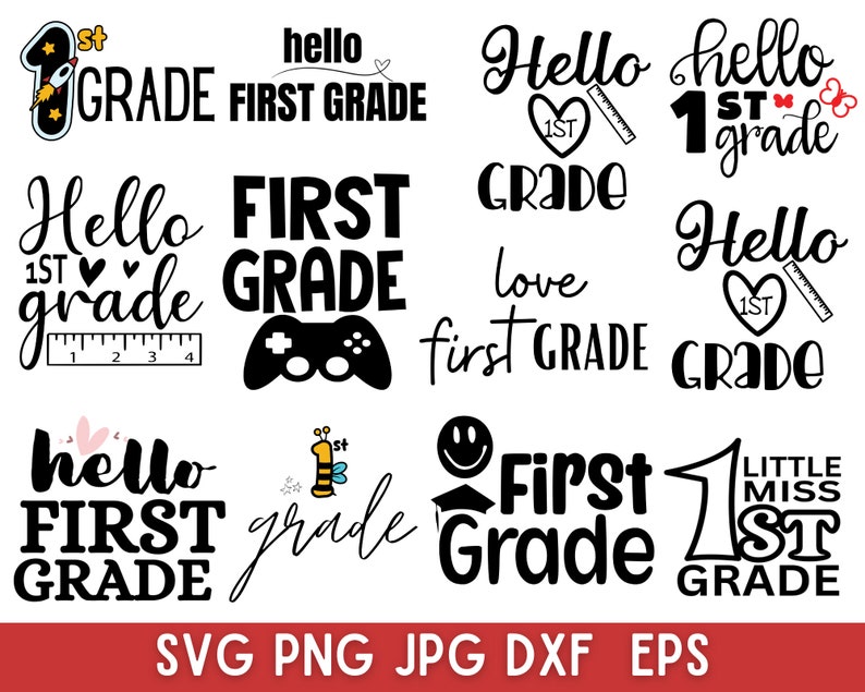 1st Grade Svg First Grade Svg Grade Graduation Grade - Etsy