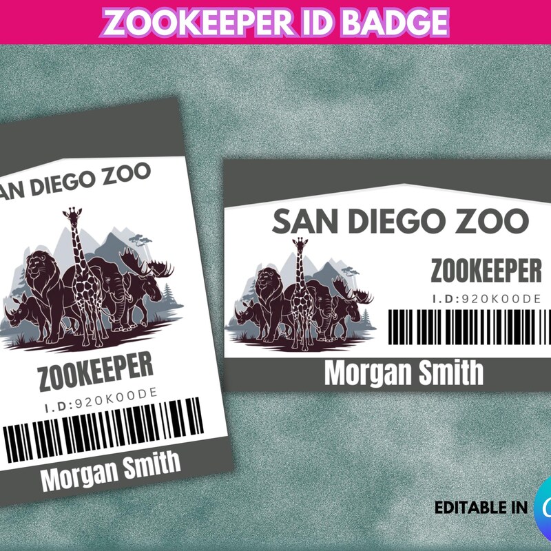 Zoo Keeper Badges - Etsy