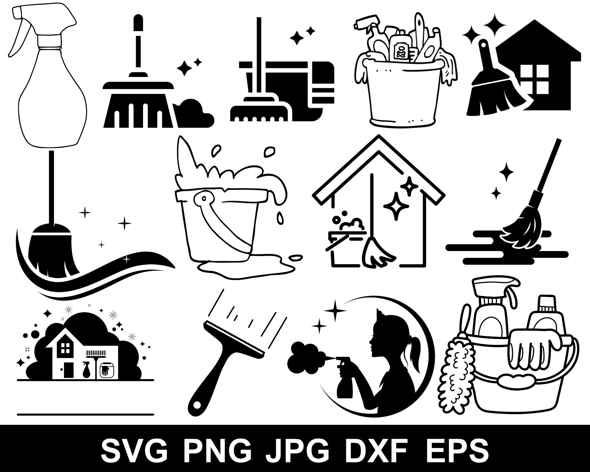 26 Designs House Cleaning Svg Bundle, Cleaning Service Svg, Svg Files ...