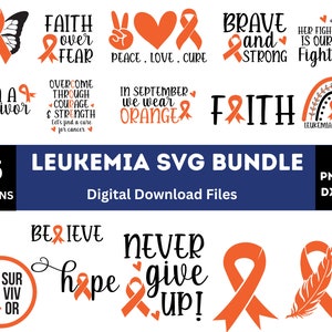 Leukemia Svg, Leukemia Awareness, Orange Ribbon Svg, Leukaemia Png ...