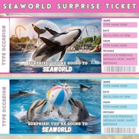 Editable Seaworld Trip Ticket Template, Boarding Pass Ticket, Ticket ...