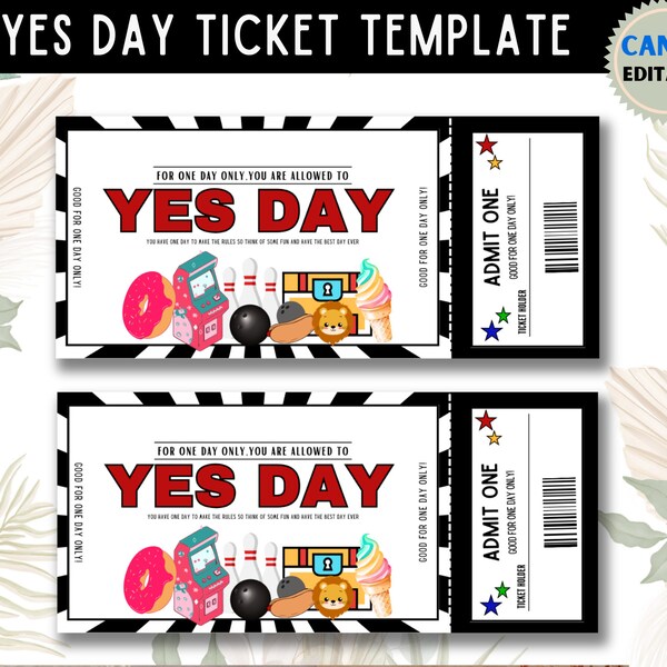 Yes Day Ticket - Etsy
