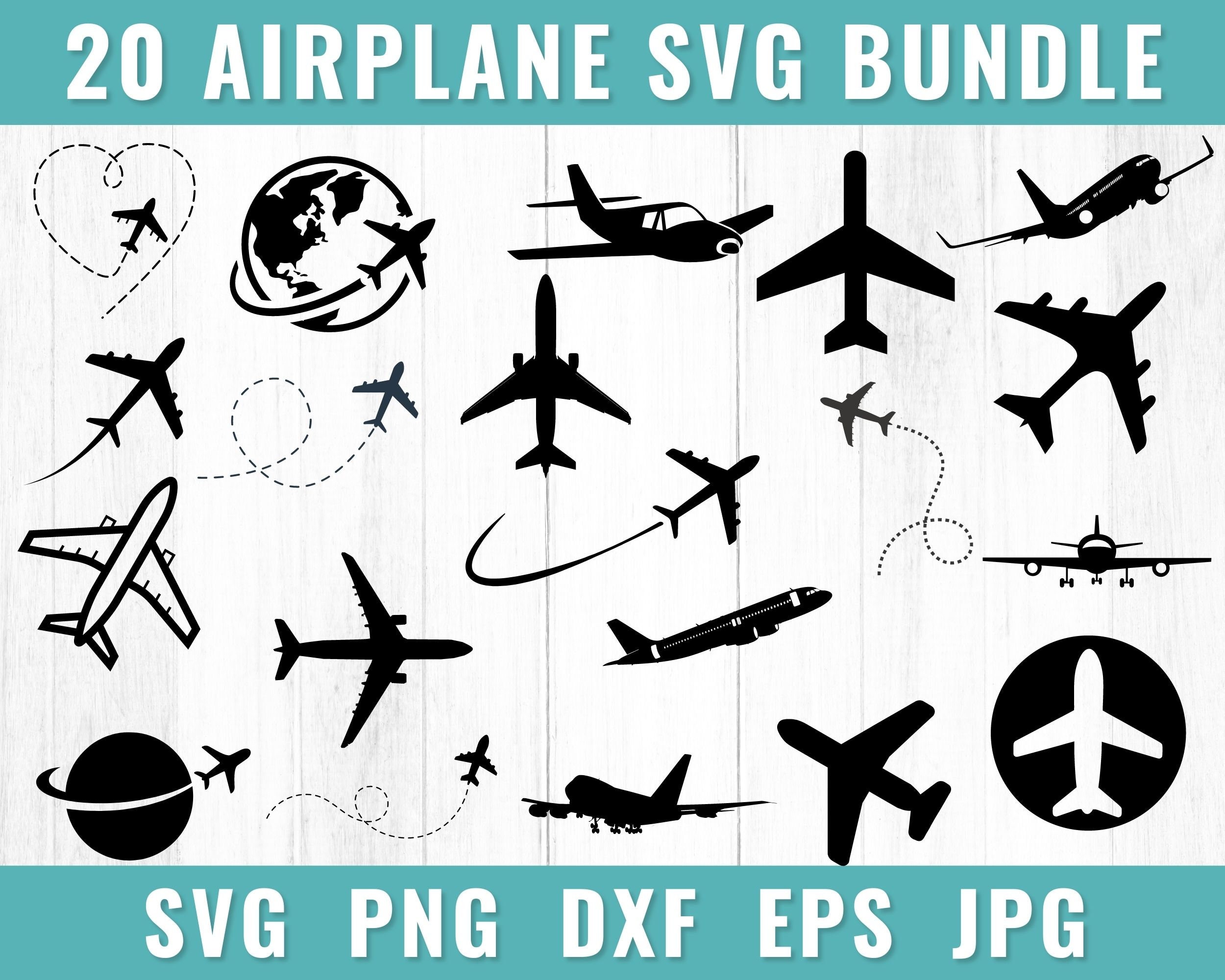 Airplane Svg, Airplane Clipart, Travel Svg, Airplane Silhouette ...