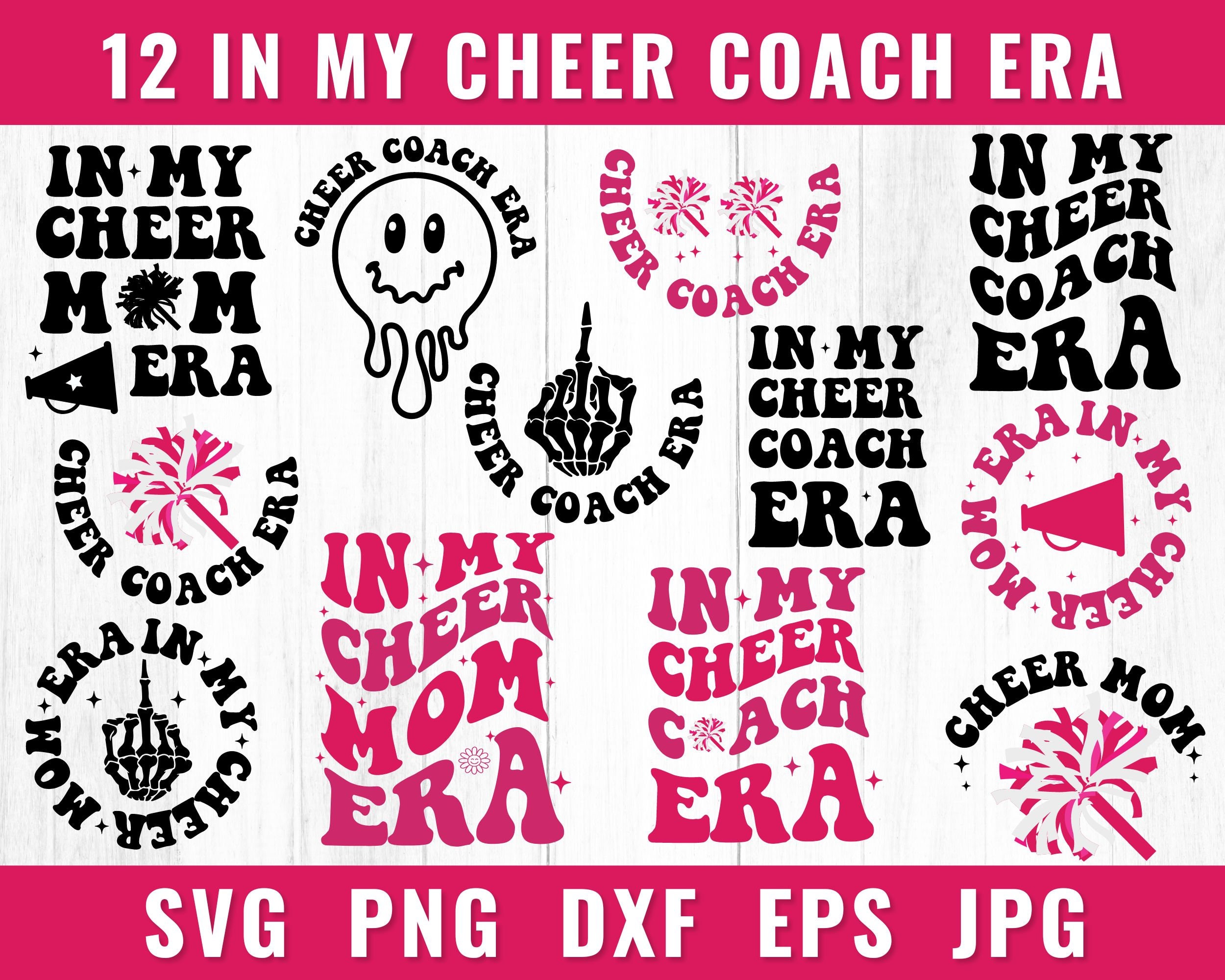 In My Cheer Mom Era Svg, Cheer Coach Png, Cheer Coach Gift, in My Cheer Coach Era Svg, in My Mom ...