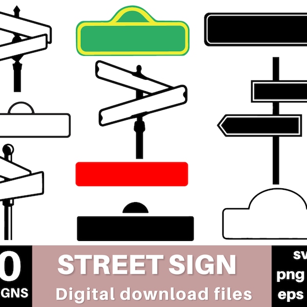 Street Sign Clipart - Etsy