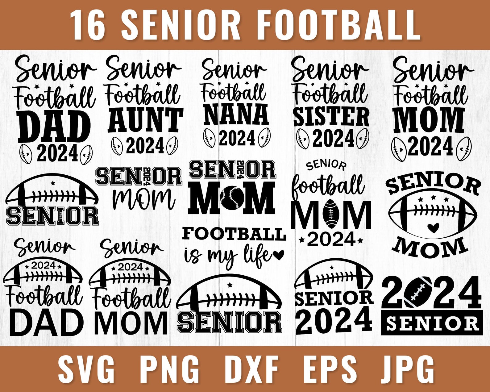 Senior Football Svg, Football Senior Svg, Svg Files for Cricut, Senior ...