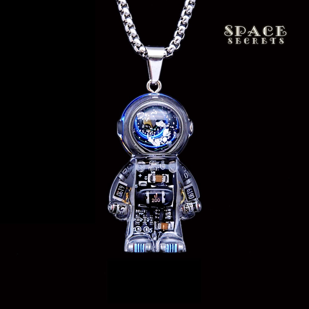 Cyberpunkers Astronaut Chained Pendant, Steam Punk Style Necklace ...