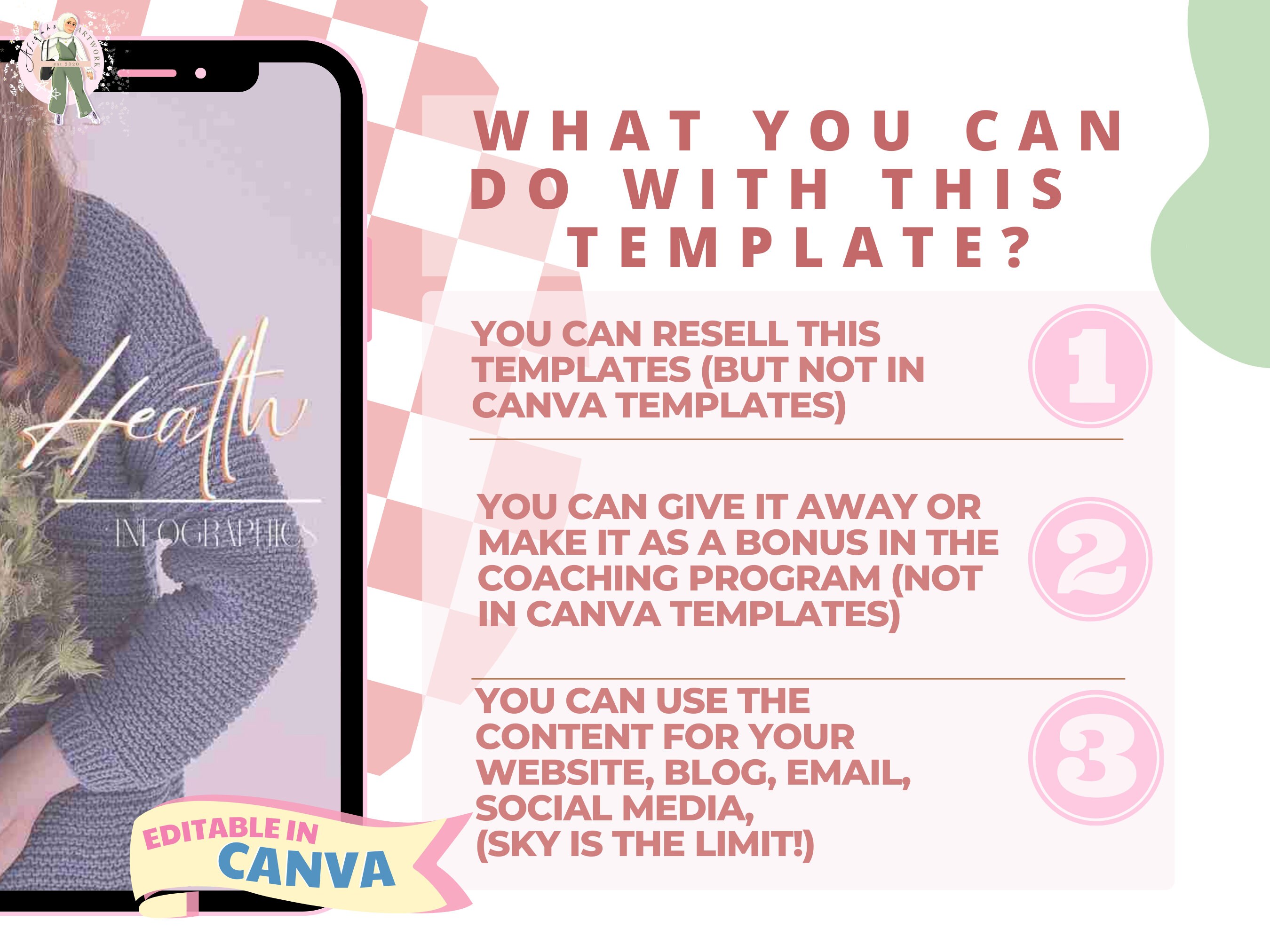Health Coach Infographic Canva Template for Coaches Social Media ...