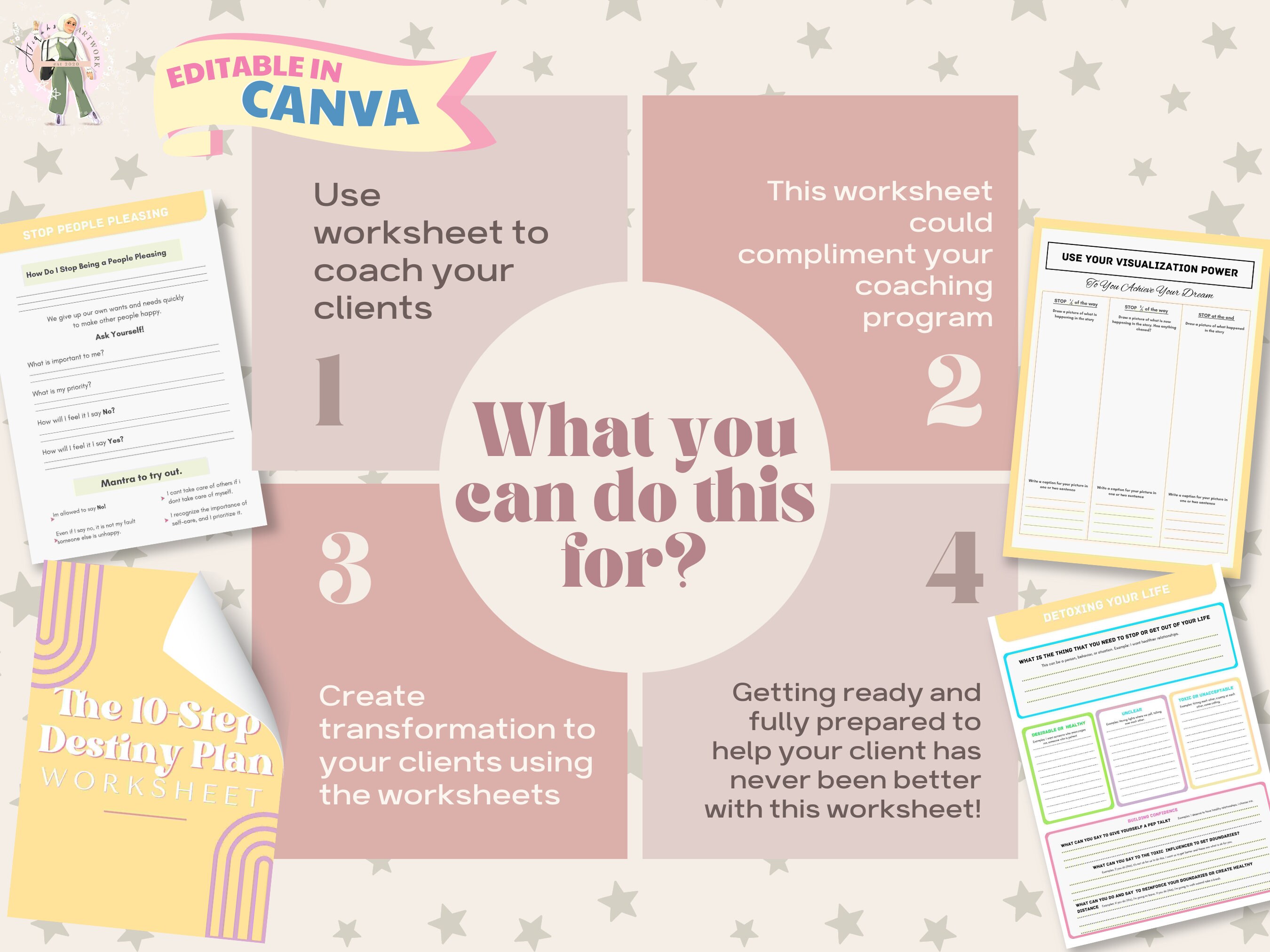 Printable Worksheet the 10-step Destiny Plan Content for Life Coach ...