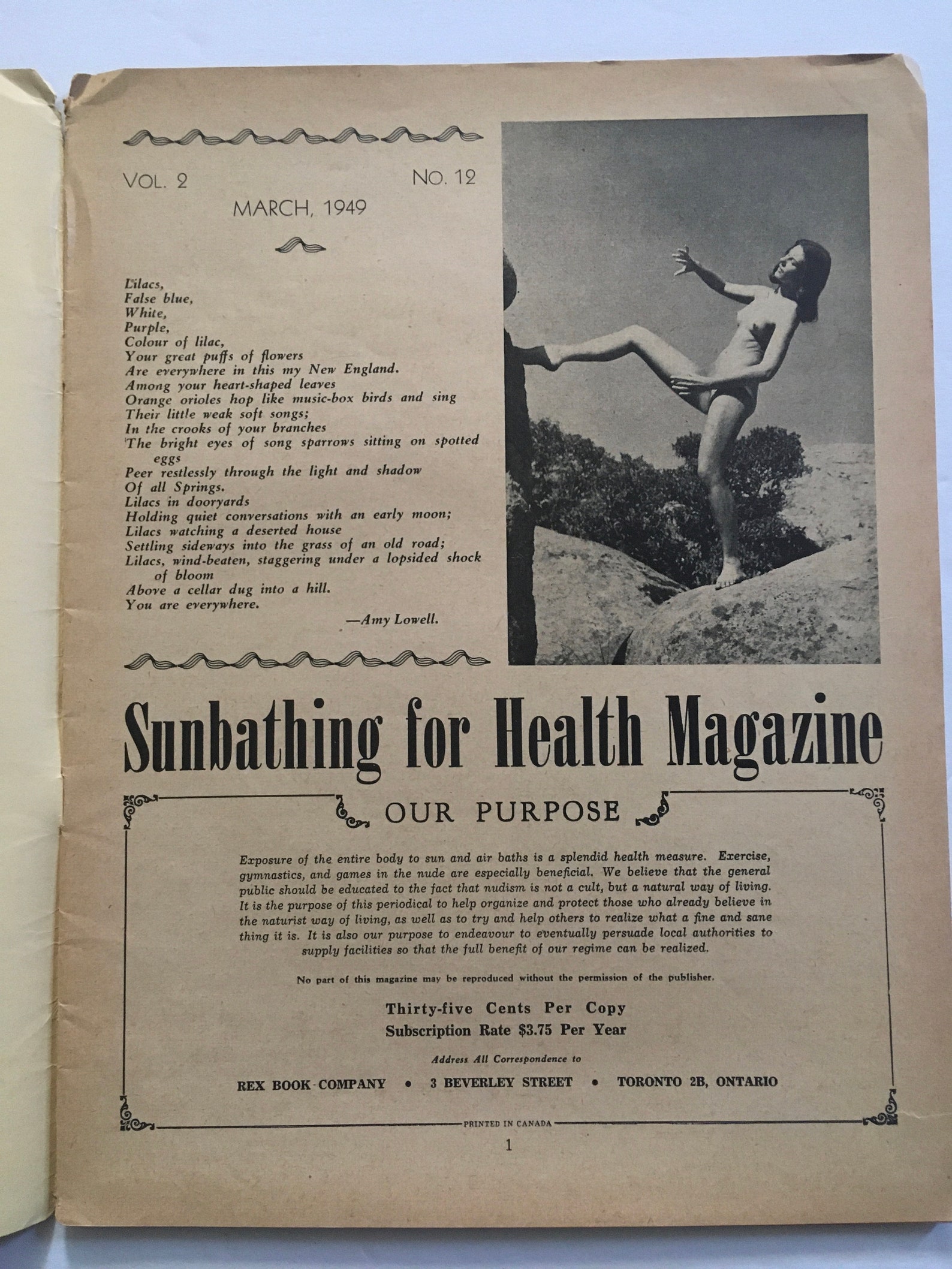 Sunbathing for Health Magazine Vol. 02 No.12 1949 - Etsy