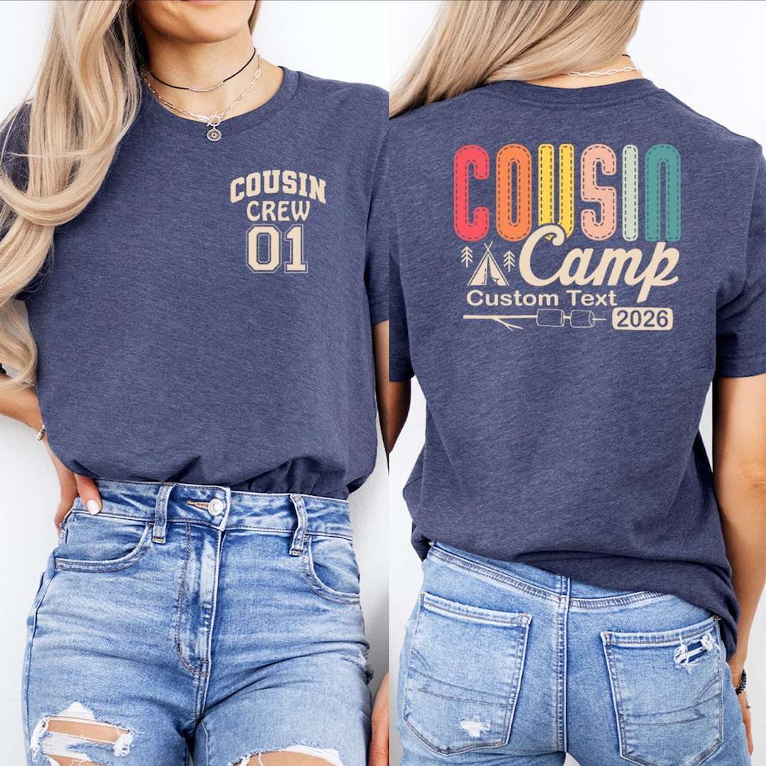 Custom Cousin Camp 2026 Family Reunion Camp Life Personalized Group Tee ...