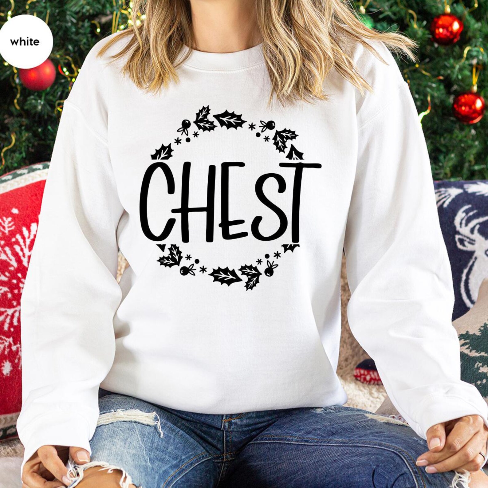 CHEST NUTS CHESTNUTS Matching Christmas Shirts His and Hers Couple ...