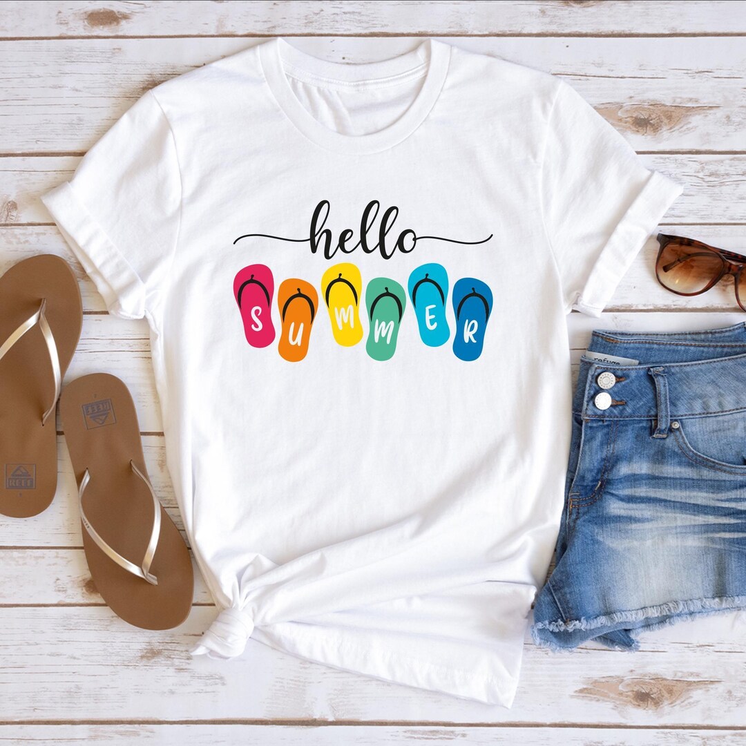 Hello Summer Shirt, Summer Shirt, Cute Summer Shirt, Vacation Shirt ...