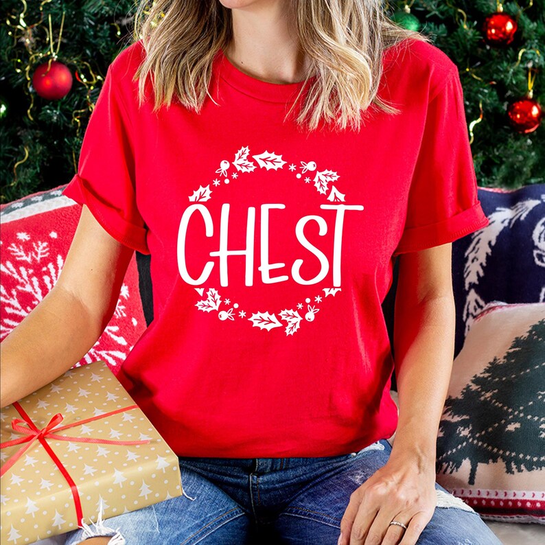 CHEST NUTS CHESTNUTS Matching Christmas Shirts His and Hers Couple ...