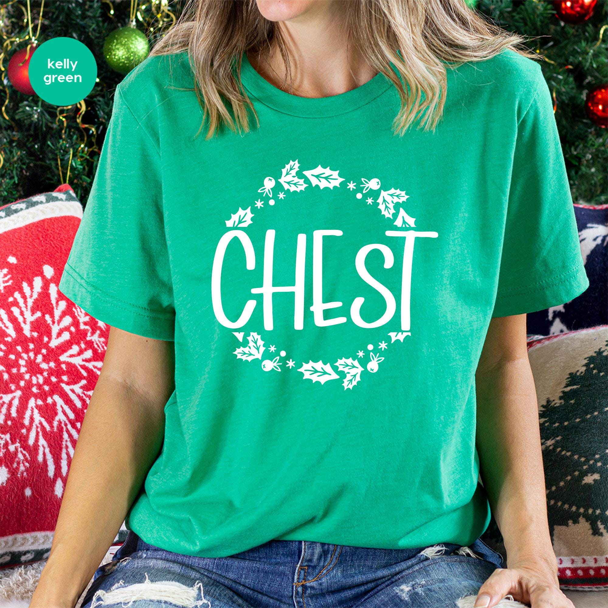 CHEST NUTS CHESTNUTS Matching Christmas Shirts His and Hers Couple ...