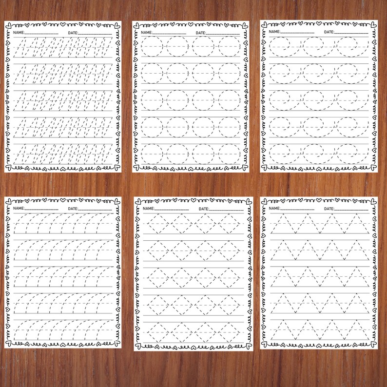 Preschool Line Tracing Worksheets, Lines Trace Pages Printable ...