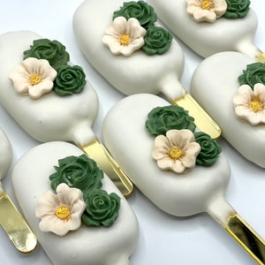 Floral Cakesicles for Birthday Party Dessert Tables, Weddings, Bridal ...