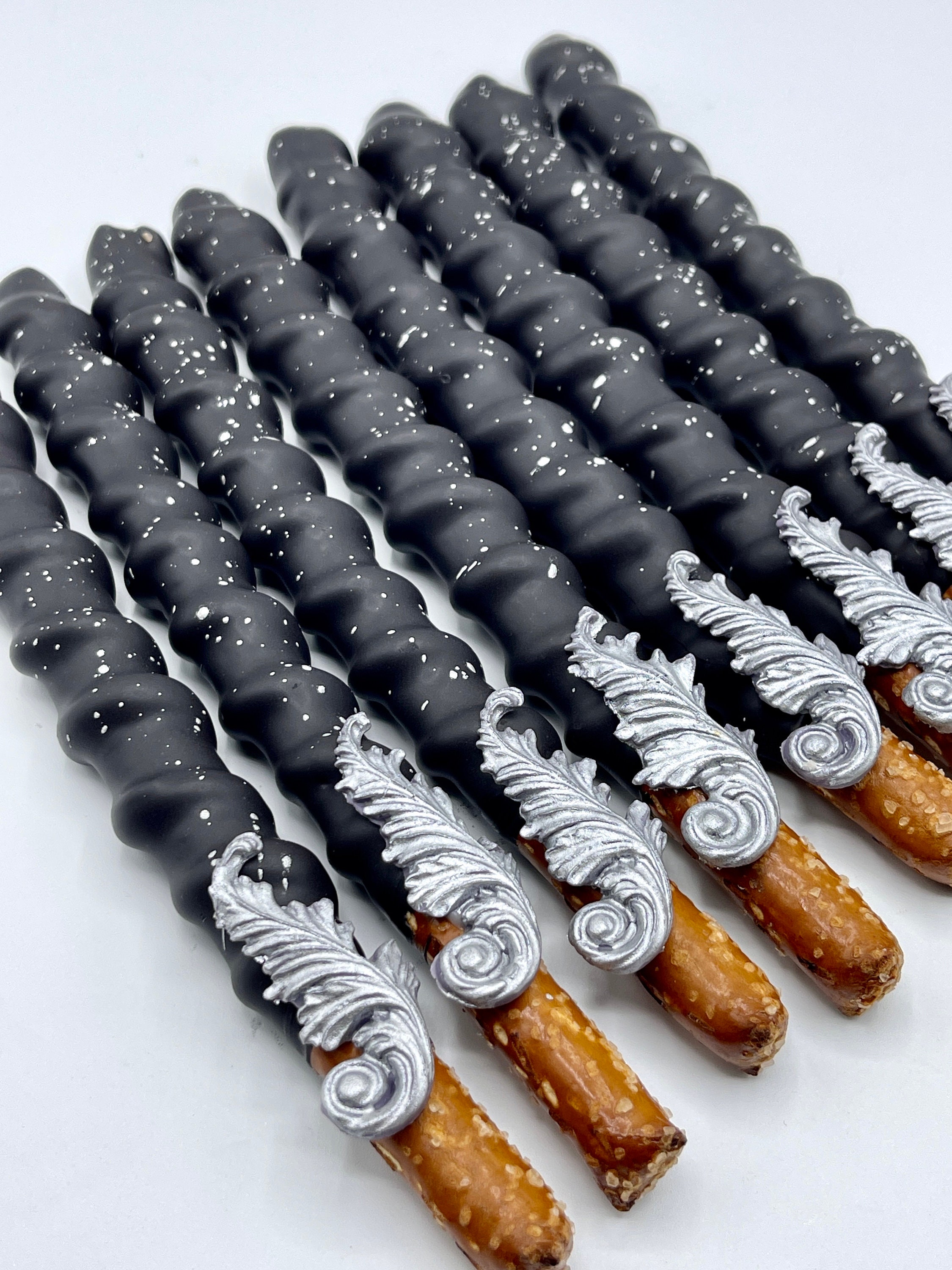 Chocolate Covered Caramel Pretzel Rods, Wedding Favors, Baby Shower ...