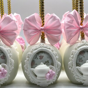Tea Party Theme Chocolate Covered Apples for Birthday Party Dessert ...