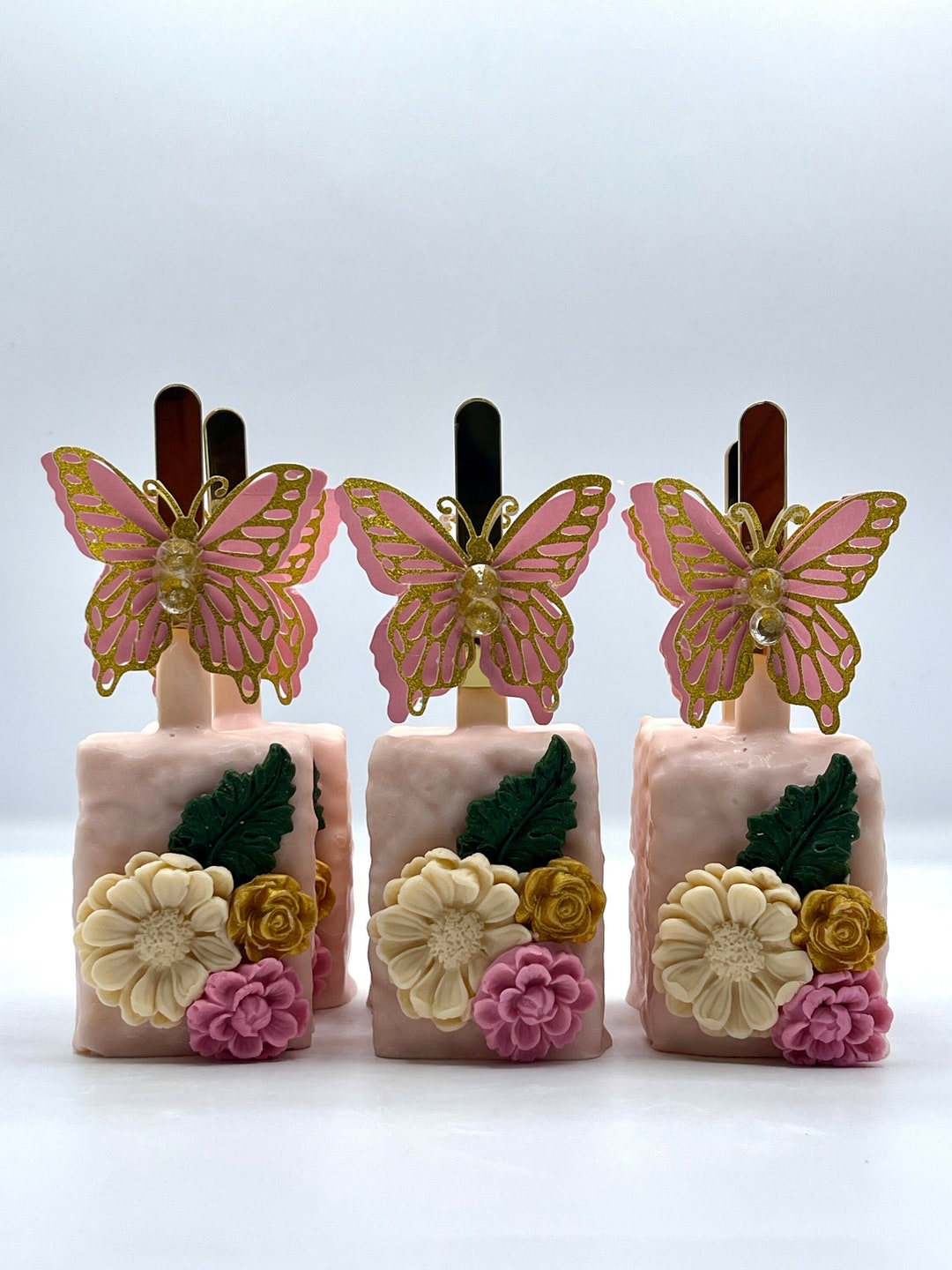 Butterfly Theme Rice Krispy Treats for Birthday Party Dessert Tables ...