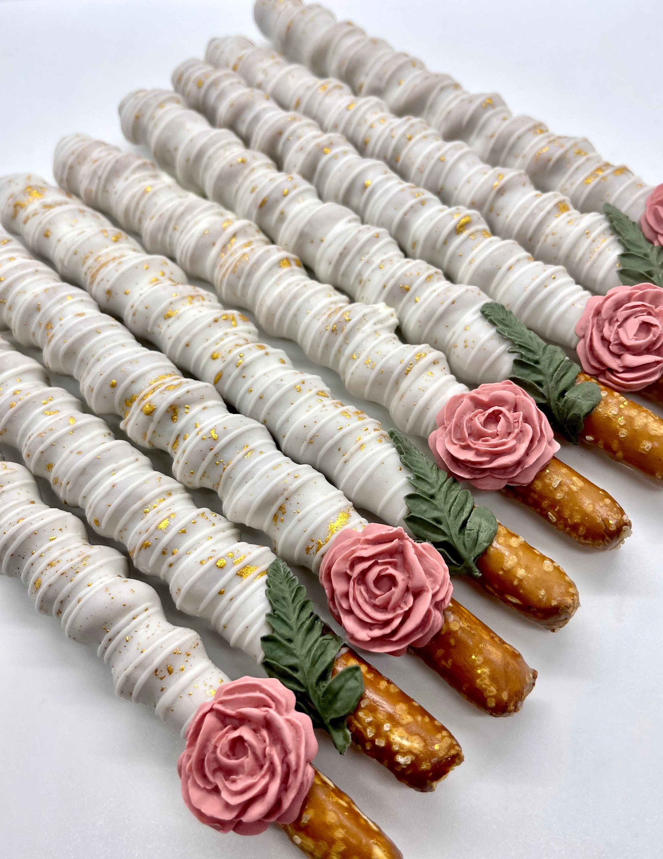 Chocolate Covered Caramel Pretzel Rods Wedding Favors Baby - Etsy