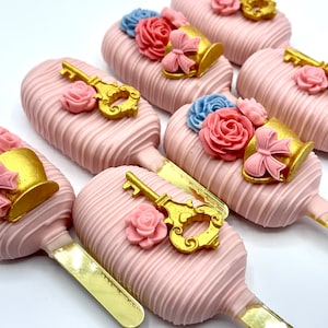 Alice in Wonderland Themed Floral Cakesicles for Birthday Party Dessert ...