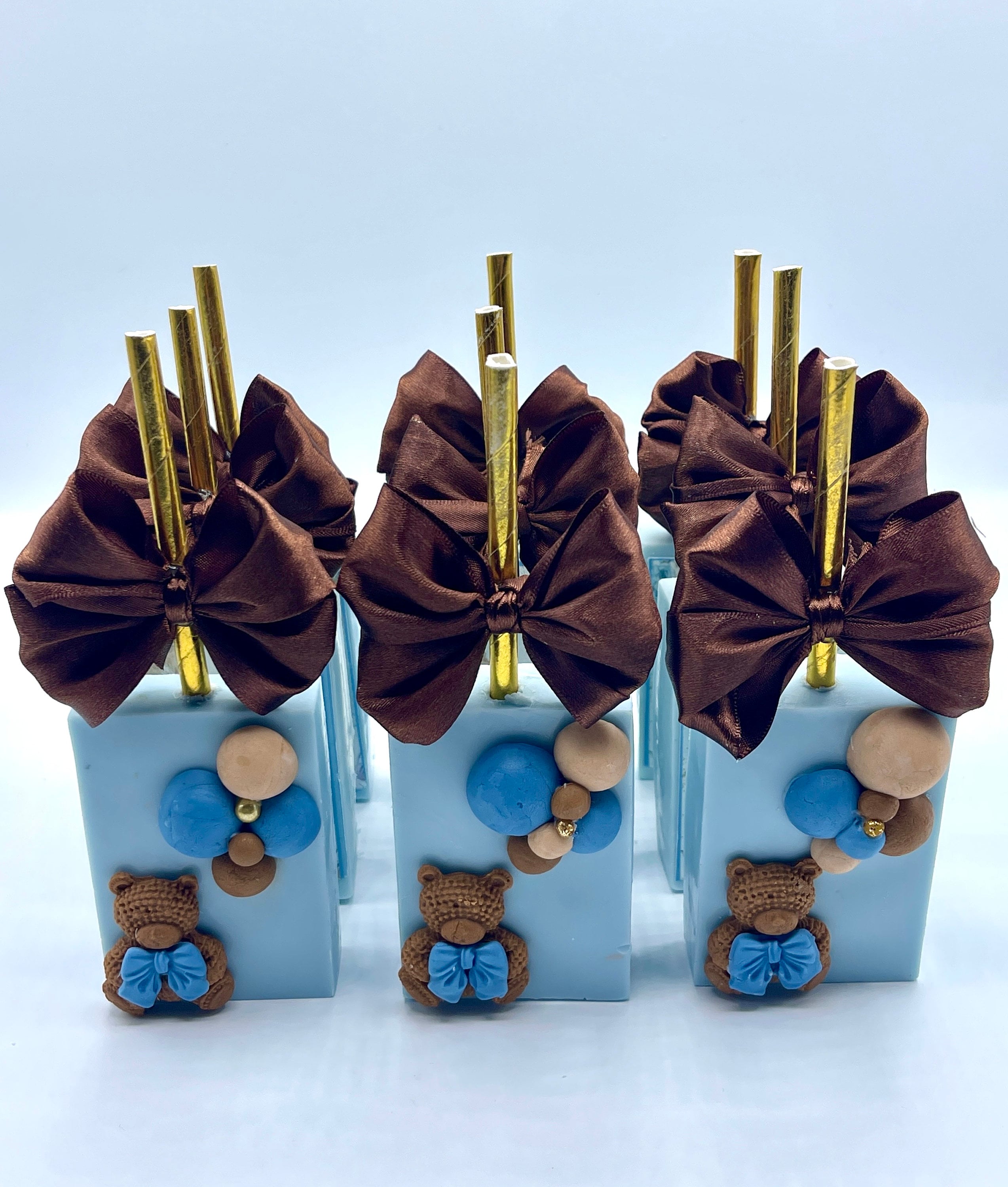 Teddy Bear Theme Rice Krispy Treats, Baby Shower Favors, Gender Reveal ...