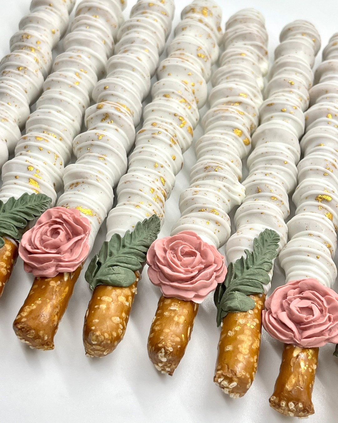 Chocolate Covered Caramel Pretzel Rods Wedding Favors Baby - Etsy