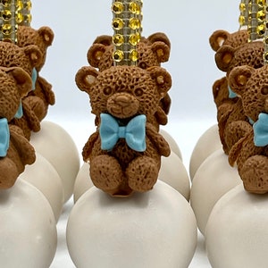 Teddy Bear Cake Pops for Birthday Party Dessert Tables, Weddings ...