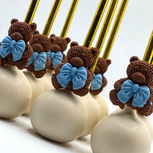 Teddy Bear Cake Pops for Birthday Party Dessert Tables, Weddings ...