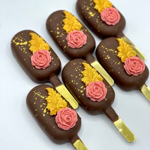 Floral Cakesicles for Birthday Party Dessert Tables, Weddings, Bridal ...