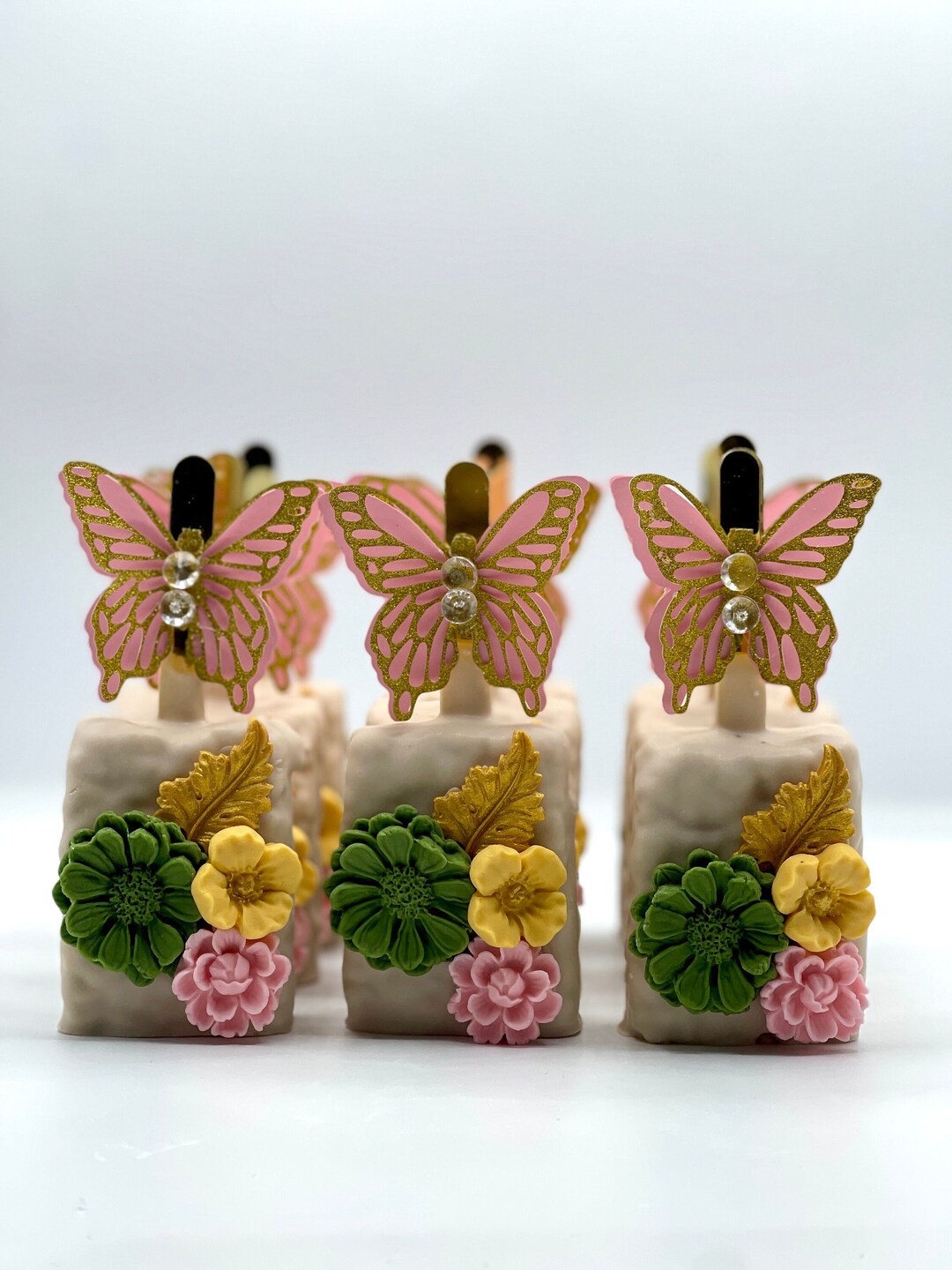 Butterfly Theme Rice Krispy Treats for Birthday Party Dessert Tables ...